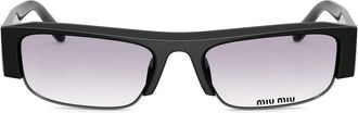 Miu Miu Eyewear lunettes de soleil &agrave; monture rectangulaire - Noir