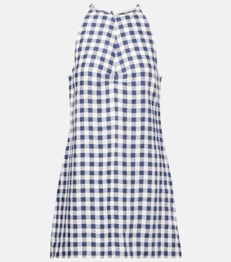 Asceno Robe Antigua en lin à carreaux vichy