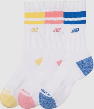 New Balance Chaussettes Active Lifestyle Striped Crew 3 Pack