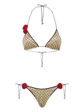Os&eacute;ree Lumi&egrave;re Bikini mit Polka Dots - Nude