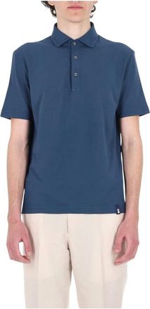 Drumohr Homme, Tops, Bleu, Taille: L Polo en coton ice cotton