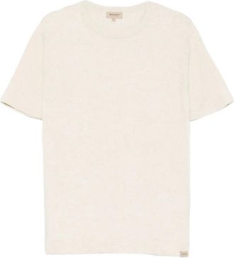 Woolrich Homme, Tops, Blanc, Taille: S T-shirt Tricot Manches Courtes