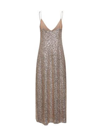 Blanca Vita Womens Slip Dress Alytea Gold Sequin Polyester