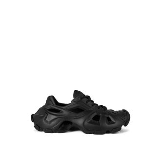 Balenciaga Cut-Out Lace-up Sneakers Schwarz Gummi - - Shoes - Damen - Schwarzk - 36 EU