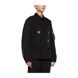 sacai Damen, Jacken, Schwarzk, LGr&ouml;&szlig;e
