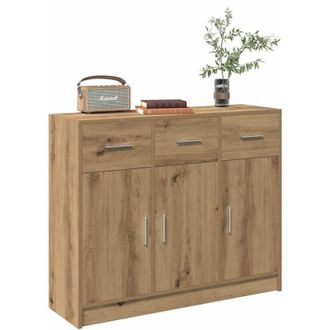 vidaXL Buffet ch&ecirc;ne artisanal 91x28x75 cm bois ding&eacute;nierie - Vidaxl