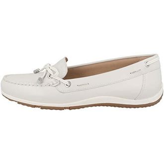 Geox Femme D Vega Moc B Mocassins, Off White, 39.5 EU