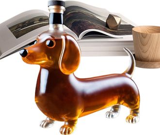 Generico Whiskyflasche, dekorative Statue, transparentes, Hundeform, Elegantes Sammlerst&uuml;ck, Geschenk, Heimdekoration, Esszimmer, Bar