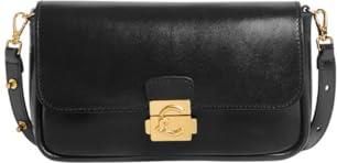 Coccinelle Cuir sac &agrave; &eacute;paule bandouli&egrave;re sac daccessoires C-Me Lock Shiny Smooth Mini Bag Leather Noir