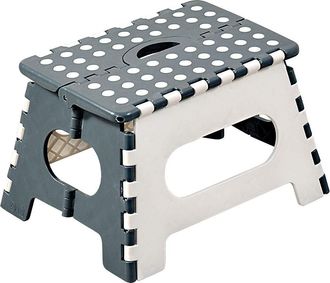 KESPER Klapptritt 70533 aus Kunststoff, weiß/grau/Hocker/Klappstiege