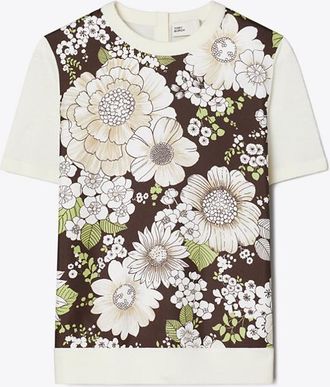 Tory Burch Wolltop mit Seidenfront