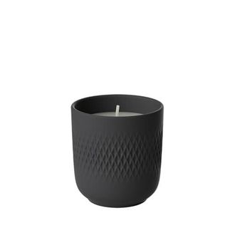 Villeroy & Boch Manufacture Collier Noir Bougie Parfumée Carre Passion 8,5 X 8,5 X 9 Cm, Porcelaine Premium, Durée De Combustion De 40 H