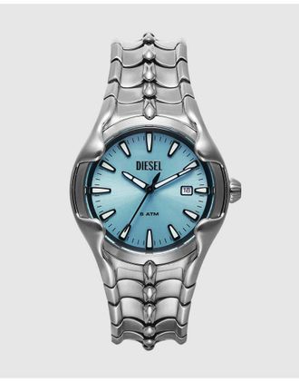 Diesel montre Homme 3 aiguilles date en acier inoxydable argent&eacute;e