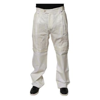 Dolce & Gabbana Wei&szlig;e Straight-Fit Jeans aus Leinen-Denim - - Jeans - Herren - Wei&szlig; - M