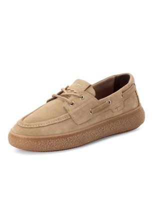 Tamaris Damen Mokassin flach beige (Taupe), 41