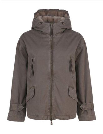 BLONDE No.8 Winterjacke BELLA mit Kunstfell gef&uuml;tterte Kapuze