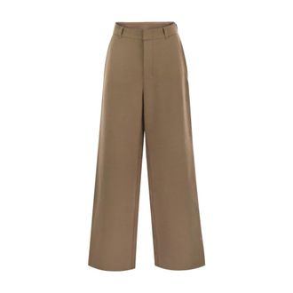 Max Mara Femme, Pantalons, Brun, Taille: 38 FR Pantalon Large