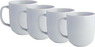 Butlers 4er Set Tassen mit Henkel 400ml Steinzeug -CASA NOVA- Teetassen Kaffeetassen Kakaotassen Cappuccinotassen in modernem, minimalistischem Design | Spülm