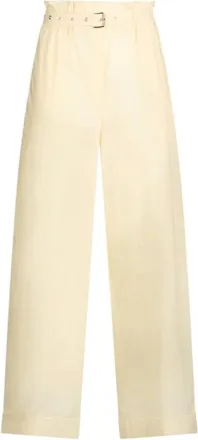 Liu Jo Femme, Pantalons, Beige, Taille: 42 FR Pantalon taille haute