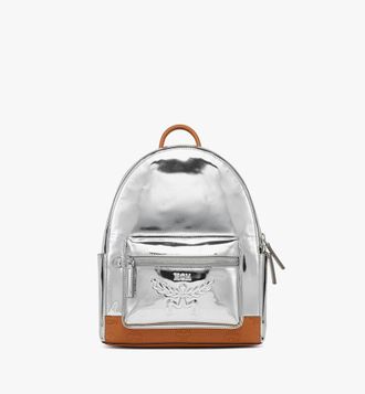 MCM Stark Rucksack aus Leder mit Metallic- und Glanzeffekt