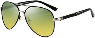 Generic Lunettes de soleil polarisées photochromiques pour homme et femme 2026 2024, argent, jaune, vert, Taille unique