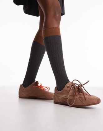 Bronx Myr-aa - Baskets à lacets en daim- Moka clair-Brown