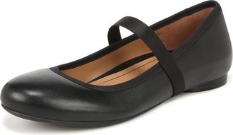 Vionic Damen Joseline Mary Jane Schuh, Schwarzes Leder, 38 EU