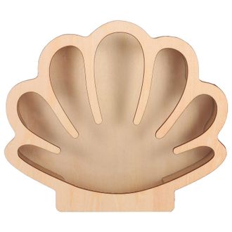 NUOBESTY Holz Muschelbox als Vielseitige Tischvitrine mit Praktischem Schattenkasten f&uuml;r Wohnzimmer und Schlafzimmer