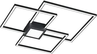 Trio Leuchten LED Deckenleuchte Hydra 676210442, Metall Anthrazit, inkl. 38 Watt LED, Switch Dimmer