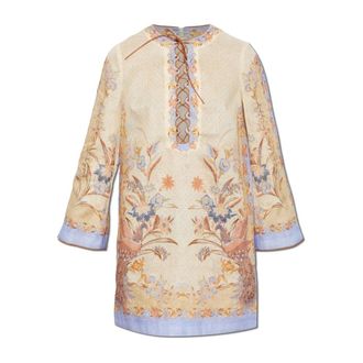 Zimmermann Robe tunique courte Indra - Femme - Robes - Beige - Taille: 36 FR