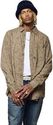 Kaporal Chemise Marron et Bleue Fleurie Homme - Kebu - 2XL - Marron