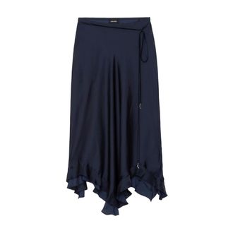 Zadig&Voltaire Femme, Jupes, Bleu, Taille: 38 FR Jeto Satin Skirt