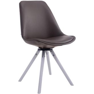 Clp Chaise Calais en pivot-wei&szlig;, brun