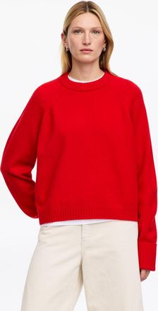 Arket Wollpullover Mit Umgeschlagenen &Auml;rmeln -Rot