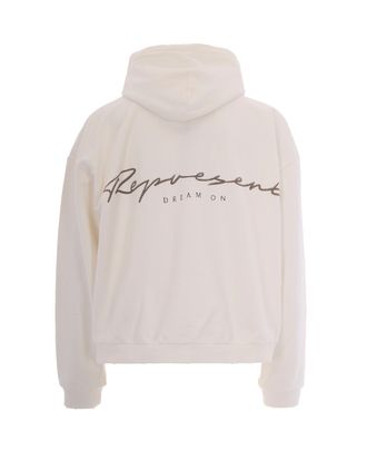 Represent Mens Hoodie Western Dobermans Flat White Cotton Sweatshirts Sweater
