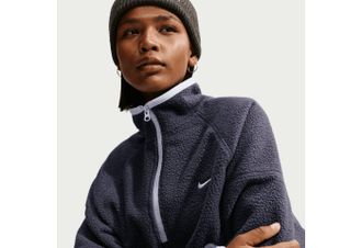 Nike Sweatshirt W NK CHILL POLAR OS FIT TOP mit Rundhalsausschnitt, aus angerauter Sweatware