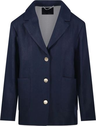 Max Mara Femme, Vestes, Bleu, Taille: 36 FR Carlotta Jacket