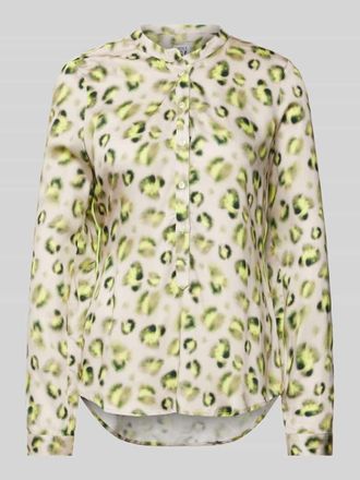 Emily van den Bergh Slim Fit Bluse mit kurzer Knopfleiste