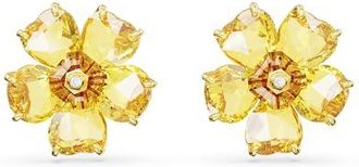 Swarovski Bracelet Matrix Tennis orné de cristaux inCOLOR_NAMEes, placage ton or, taille M