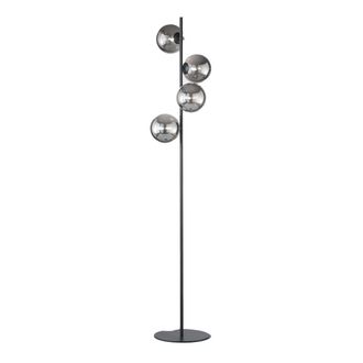 Luce-Ambiente-Design Honey floor lamp in Black Metal With Smoked Glass Diffusers