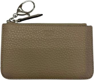 Fendi Porte-monnaie Pre-owned - Femme - Pre-owned - Beige - Taille: ONE Size