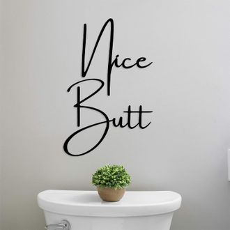 Generic Schwarzes Wandbild aus Metall mit sch&ouml;nem Po, lustiges rustikales Wandbild aus Metall f&uuml;r die Toilette im Landhausstil, Moderne Skulptur mit sch&ouml;nem P