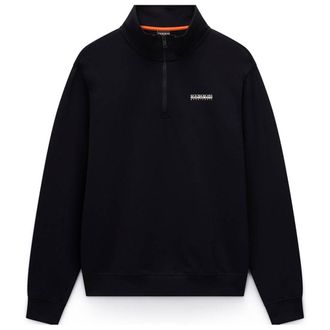 Napapijri Herren Small Box Half Zip Sweatshirt Sudaderas, Schwarz, L