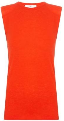 Tibi Pull sans manches Skinlike en laine m&eacute;lang&eacute;e