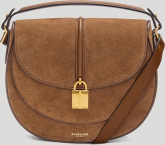 DeMellier The Siena Saddle Daim Deep Tan & Cuir lisse Deep Tan DeMellier