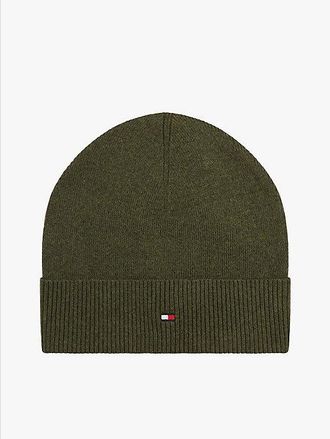 Tommy Hilfiger Bonnet TH Flag avec cachemire l&eacute;ger
