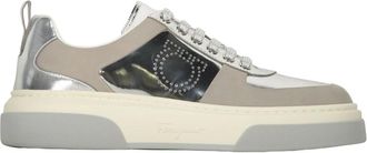 Ferragamo Femme, Chaussures, Gris, Taille: 36 1/2 EU Baskets