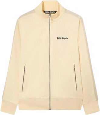 Palm Angels Homme, Sweatshirts et sweats &agrave; capuche, Beige, Taille: S Logo SweaT-shirt