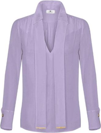 Elisabetta Franchi Femme, Blouses et Chemises, Violet, Taille: 36 FR Elisabetta Franchi Chemises Lilas