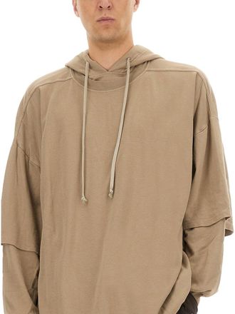 Rick Owens Tommy Hustler Hoodie - Beige